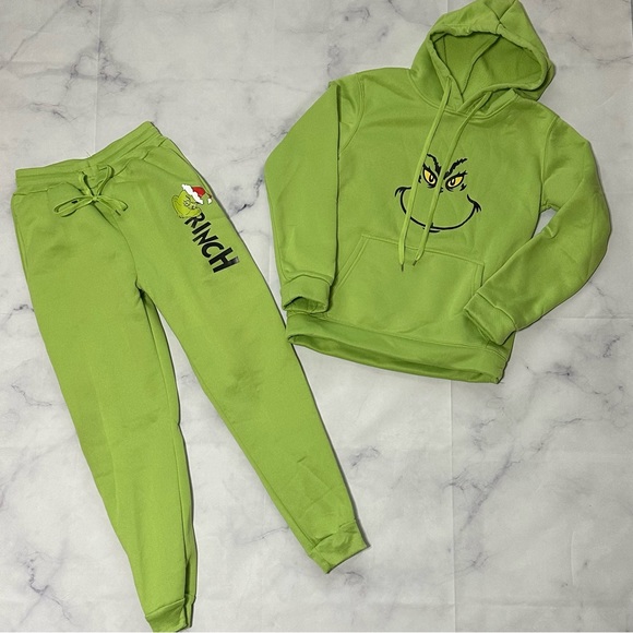Matching Sets | Grinch Hooded Sweatshirt Sweatpants Set Size Xl | Poshmark